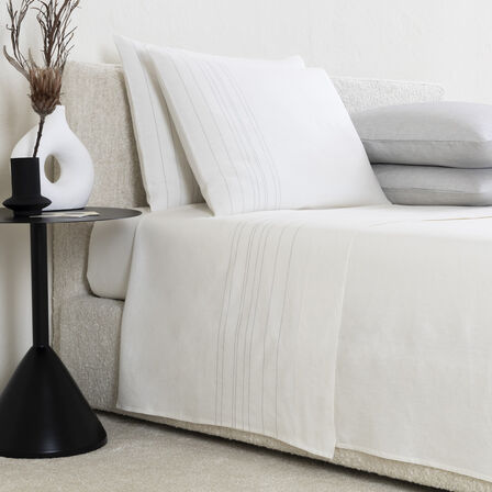 Graphite Pinstripe Sheet Set | Frette