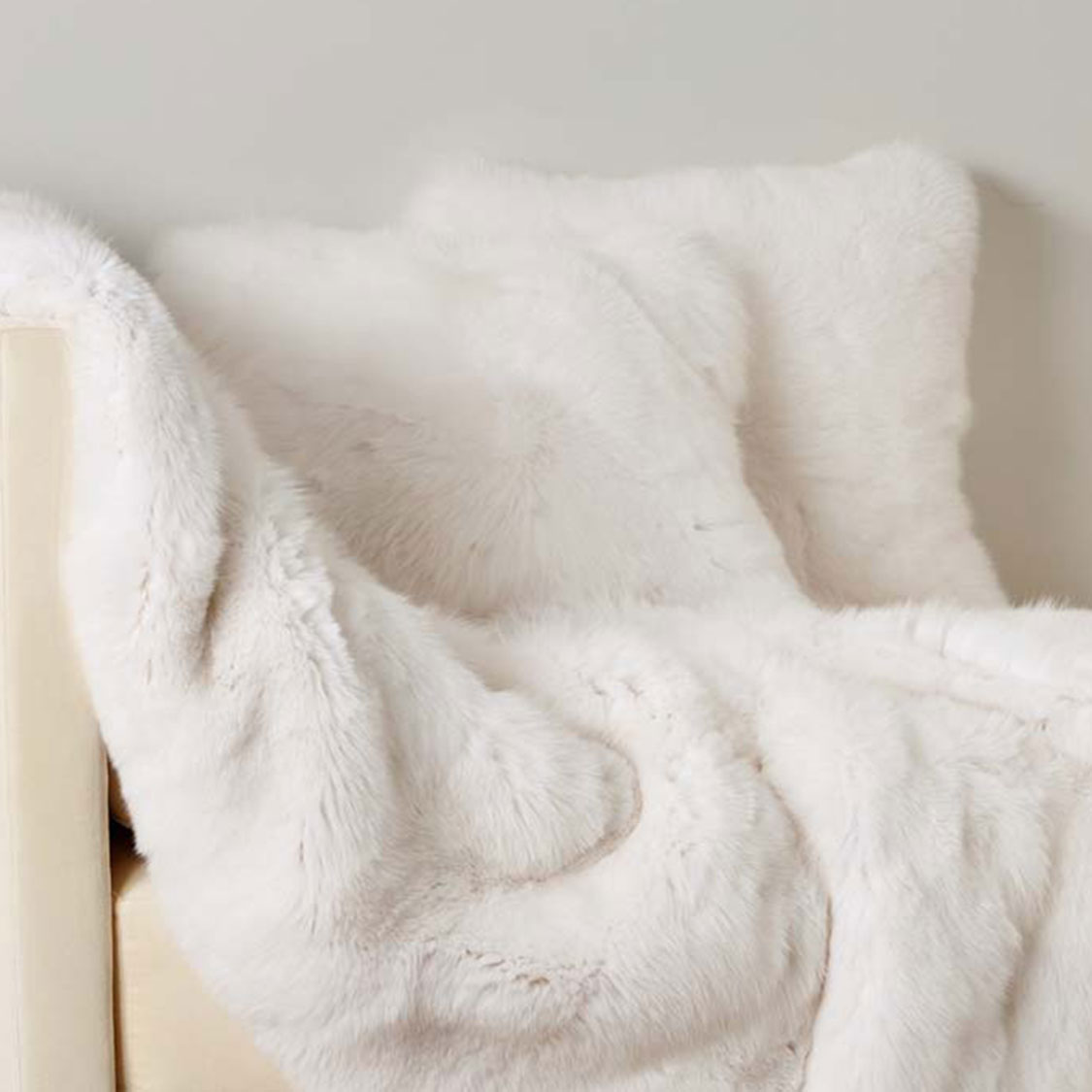 Shadow Fox Fur Decorative Pillow | Frette